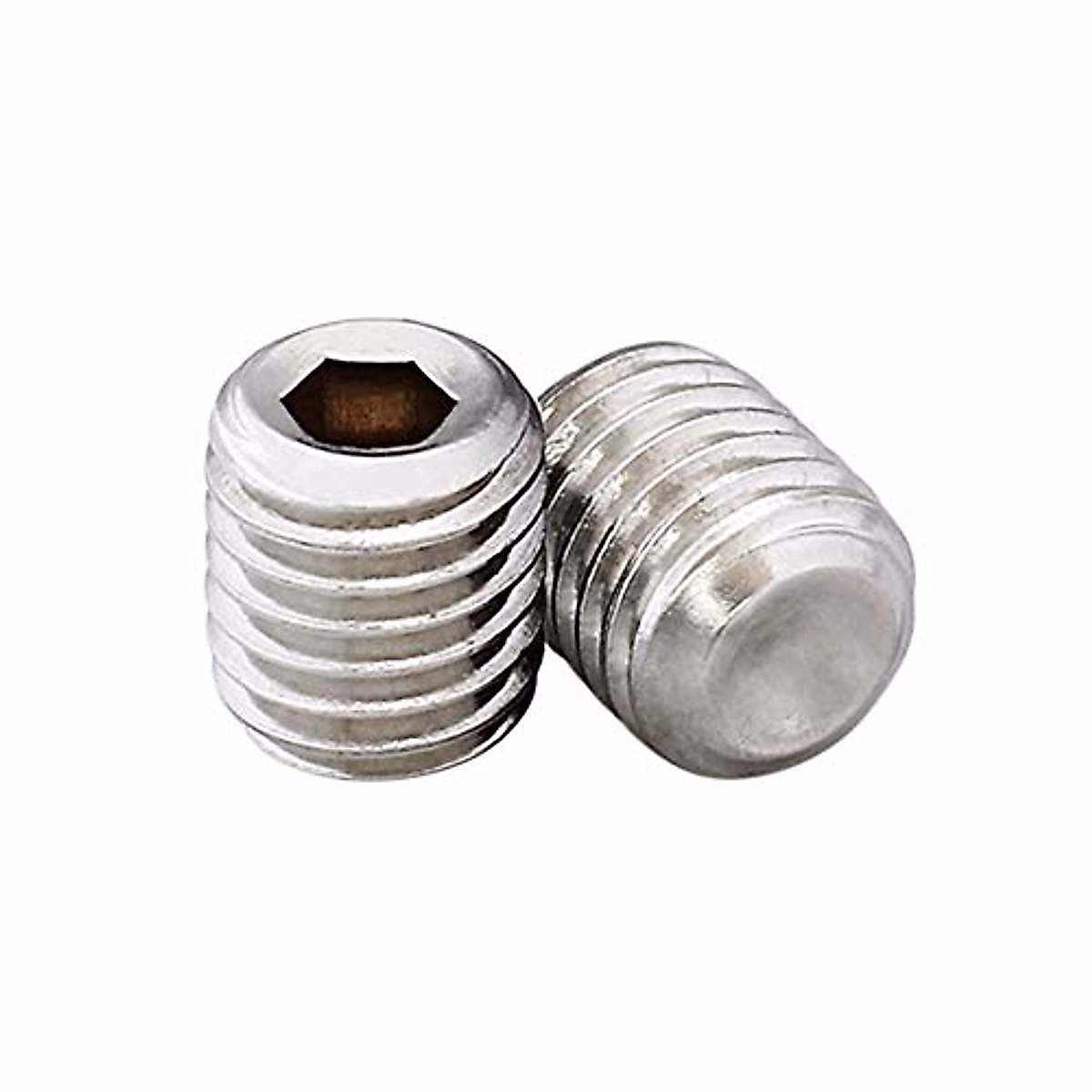 FullerKreg M4-0.7 x 10mm Socket Set Screws,(100pcs),Allen Socket Drive, Din 916|ISO 4029, Grade A2-21H Stainless Steel, Full Thread, Bright Finish, Cup Point