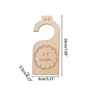 Baby Closet Dividers, Adventure Baby Closet Dividers by Month, Nursery Closet Organizer Wooden Newborn Wardrobe Divider Kids Clothes Divider to Arrange Clothes with Separator by Size (7 Pack)