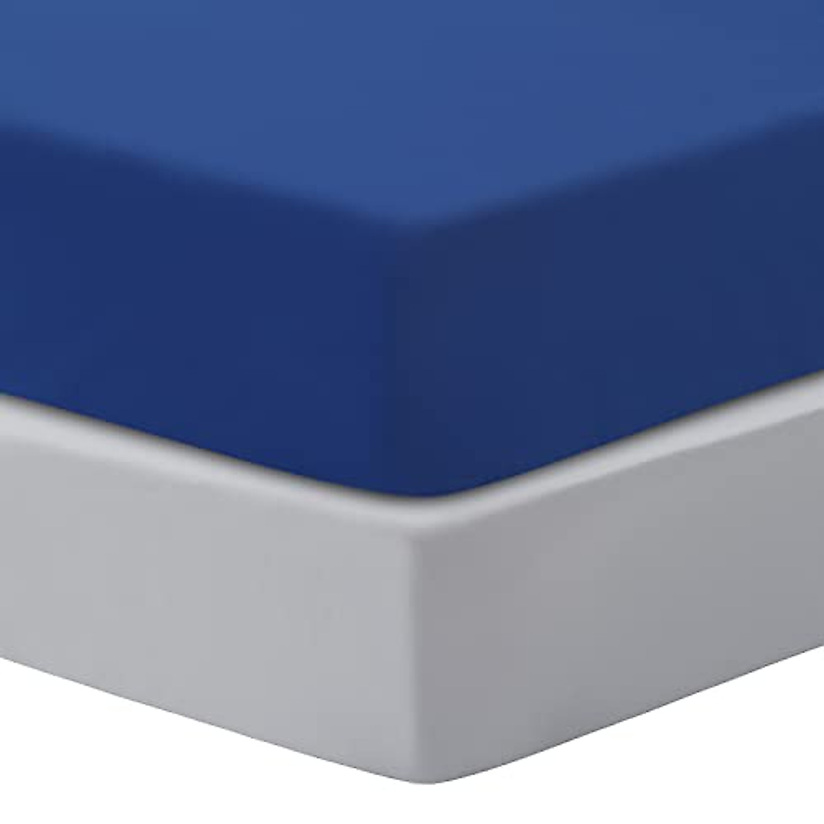 Crib Sheets, Crib Sheets for Boys | Baby Boy Crib Sheets | Microfiber Crib Fitted Sheet for Standard Crib and Toddler Mattress (Gray and Navy, 2 Pack)