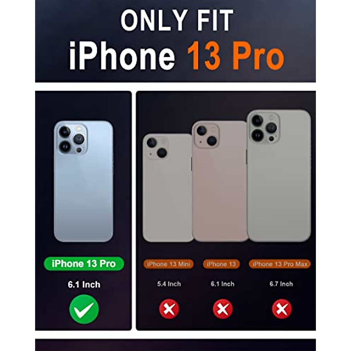 SHIELDON Case for iPhone 13 Pro 5G, Genuine Leather Wallet Case RFID Blocking Credit Card Holder Folio Magnetic Kickstand Shockproof Cover Compatible with iPhone 13 Pro 5G (6.1" 2021 Release) - Black