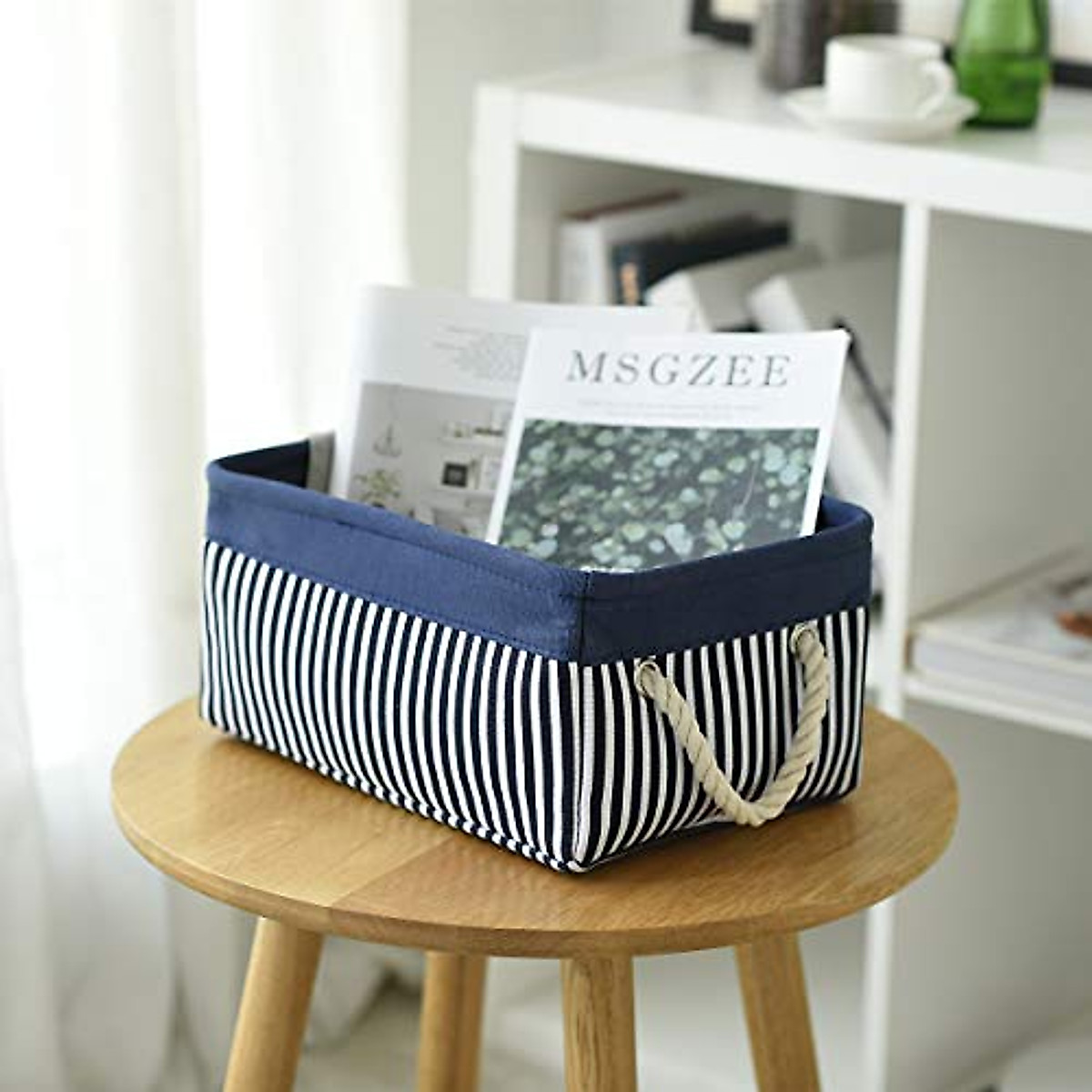 TcaFmac Cube Storage Bins, Containers for Organizing Basket for Gifts Empty,Shelves, Closet,Nursery Baby room 14(L) x 10(W) x 7(H) inches