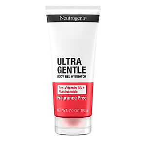 Neutrogena Ultra Gentle Body Gel Hydrator with Pro-Vitamin B5 & Niacinamide Designed for Acne-Prone & Oily Skin, Body Gel Cream Moisturizes Without Clogging Pores, Fragrance-Free, 7.0 oz