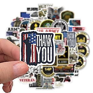 50 PCS U.S. Army Stickers, United States Army Pride Stickers,Military Stickers for Water Bottles, Laptops, Suitcases,Skateboards,Cars,Perfect Gifts for Veteran, Military Fans,Adults,Teens and Kids
