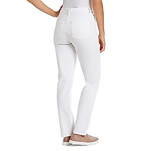 Gloria Vanderbilt womens Amanda Classic High Rise Tapered Jeans, Vintage White, 18 US Wide