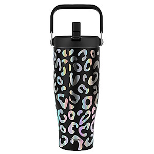 Zukro 40 OZ Tumbler With Flip Straw |Stainless Steel Water Jug With Top Handle For Gym, Outdoors, Car |Large Leak Proof Triple-wall Vacuum Insulated Water Bottle Keeps Cold 30 Hours & Easy Carry