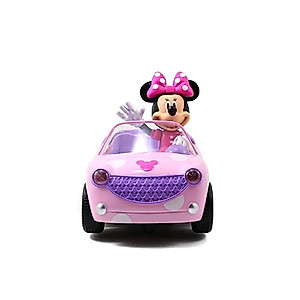 Disney Junior Minnie Mouse Roadster RC Car with Polka Dots, 27 MHz, Pink with White Polka Dots, Standard (97161)