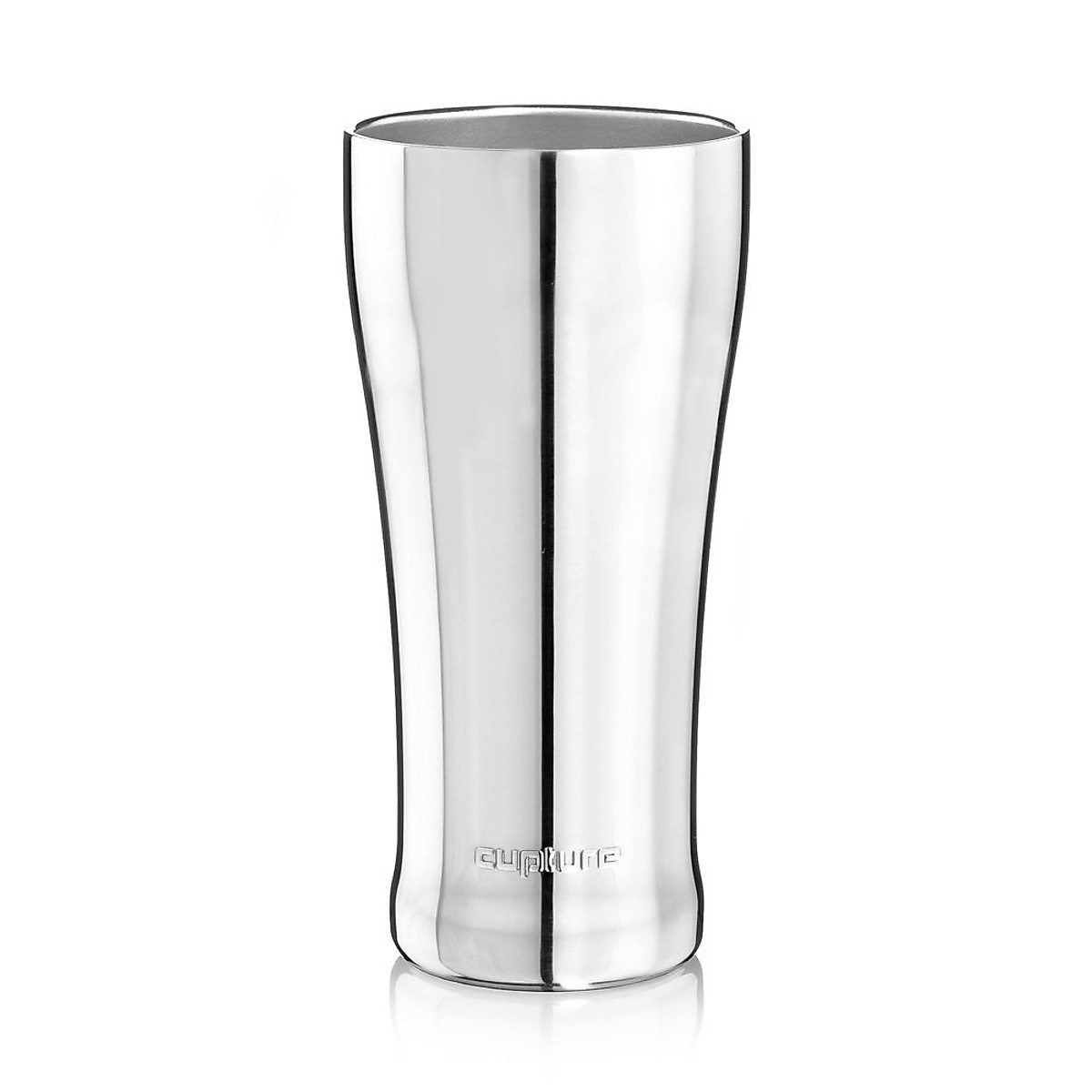 Cupture Double Walled Vacuum Insulated Pint Cup/Beer Mug - 16 oz (Chrome)