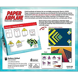 Paper Airplane 2023 Fold-A-Day Calendar