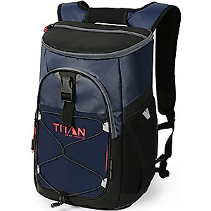Titan Deep Freeze Backpack Cooler - 24 Can Cooler Bag Insulation, Navy Blue