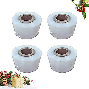 Happyyami Roll Grafting Tape Stretchable Garden Grafting Tape Plants Repair Tapes Self- Adhesive Clear Floristry Film for Garden Nursery Fruit Trees Garden Budding Tree 120m