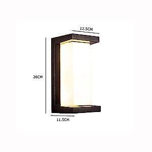 WENZIFI Outdoor Wall Lights 12W LED Wall Sconces IP65 Waterproof Wall Lamps Black Finish Die Cast Aluminum Wall Mounted Lamps for Porch Courtyards Garage Foyer Front Door