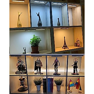 SZOKLED 20LED Under Cabinet Lights Remote Control, Dimmable Under Cabinet Lighting Wireless, Rechargeable Under Counter Lights for Kitchen, Shelf, Hallway, Display, Stairs, Multiple Colors 4 Pack