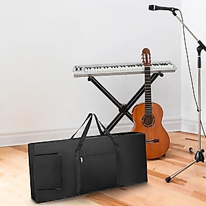 Tosnail 61-Note Keyboard Gig Bag, Soft Piano Case Padded with 6mm Cotton Piano Case with Handles - 39'' x 16" x 6''