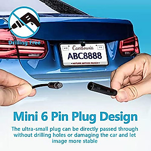 AutoeyeLicense Plate Frame Backup Camera,IP69K Waterproof 170degreeViewing Angle with 8IR Lights Car Rear View Camera,Backup Camera Vehicle Universal Reversing Assist Security