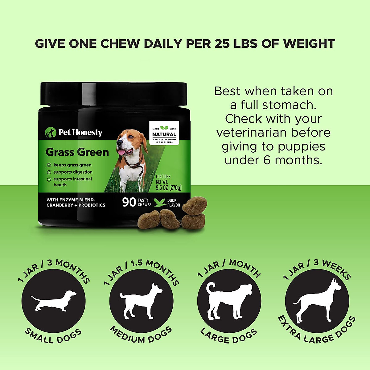 PetHonesty Flea & Tick Support + Grass Green Bundle - Natural Flea and Tick Soft Chew for Dogs, Pest Defense, Oral Flea Pills for Dog, Itch Relief, Digestive Enzyme for Dogs, Dog Pee Grass Lawn Spot S