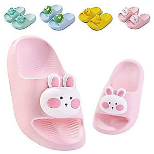 Fiedaz Kids Slides for Girls Boys Toddler Cloud Slides Animal Quick Drying Beach Slides Toddler Pool Shower Flip Flops Slippers Pink 5.5-6.5 Toddler CN 150