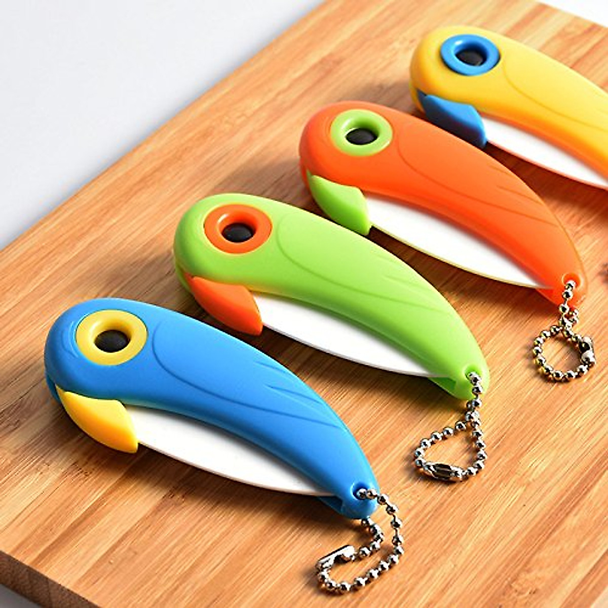 Creative Bird Shape Collapsible Portable Folding Ceramic Fruit Knife Paring Knife (four Colors Optional)