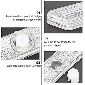 Veemoon 20pcs Bicycle Reflector Reflective Signs Night Cycling Reflectors Bike Reflectors for Night Riding Compact Wheel Reflectors Spoke Lights Car White Plastic Replaceable Bumper Strip