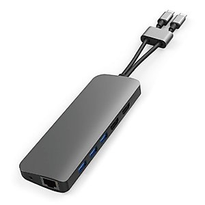 Docking Station, USB C Hub, TOTU 9 in 1 Triple Display Docking Station with Collage Display Mode, Dual 4K HDMI, VGA, 100W PD, 3 USB 3.0 and TF/SD Card Reader for MacBook Pro Air and Type-C Laptops