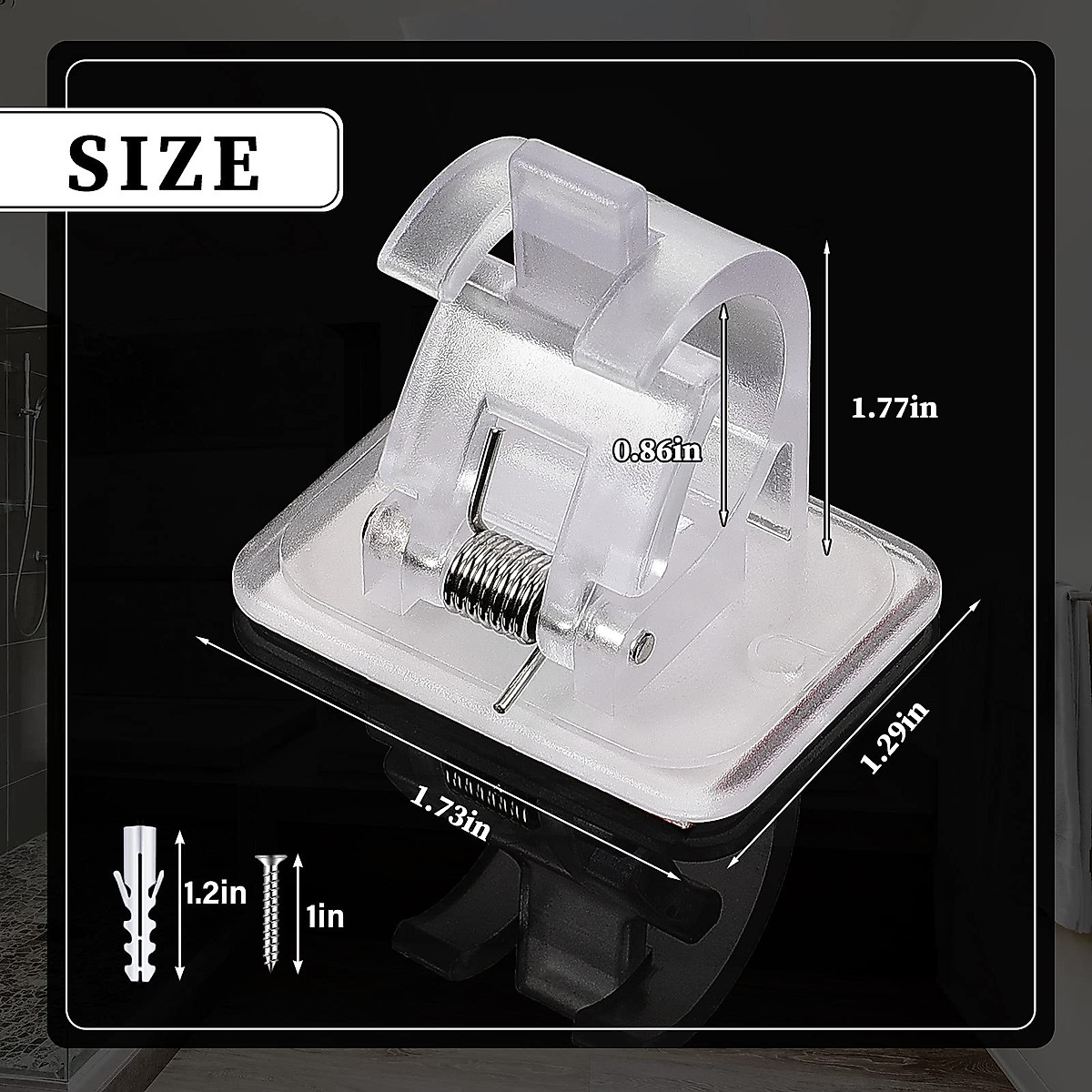 Self-Adhesive Curtain Rod Bracket Drapery Hook Holders no Nail Fixing Rod Holder Curtain Pole Wall Brackets No Screw Towel Rod Hooks for Home Bathroom and Hotel Use (8 Pieces)