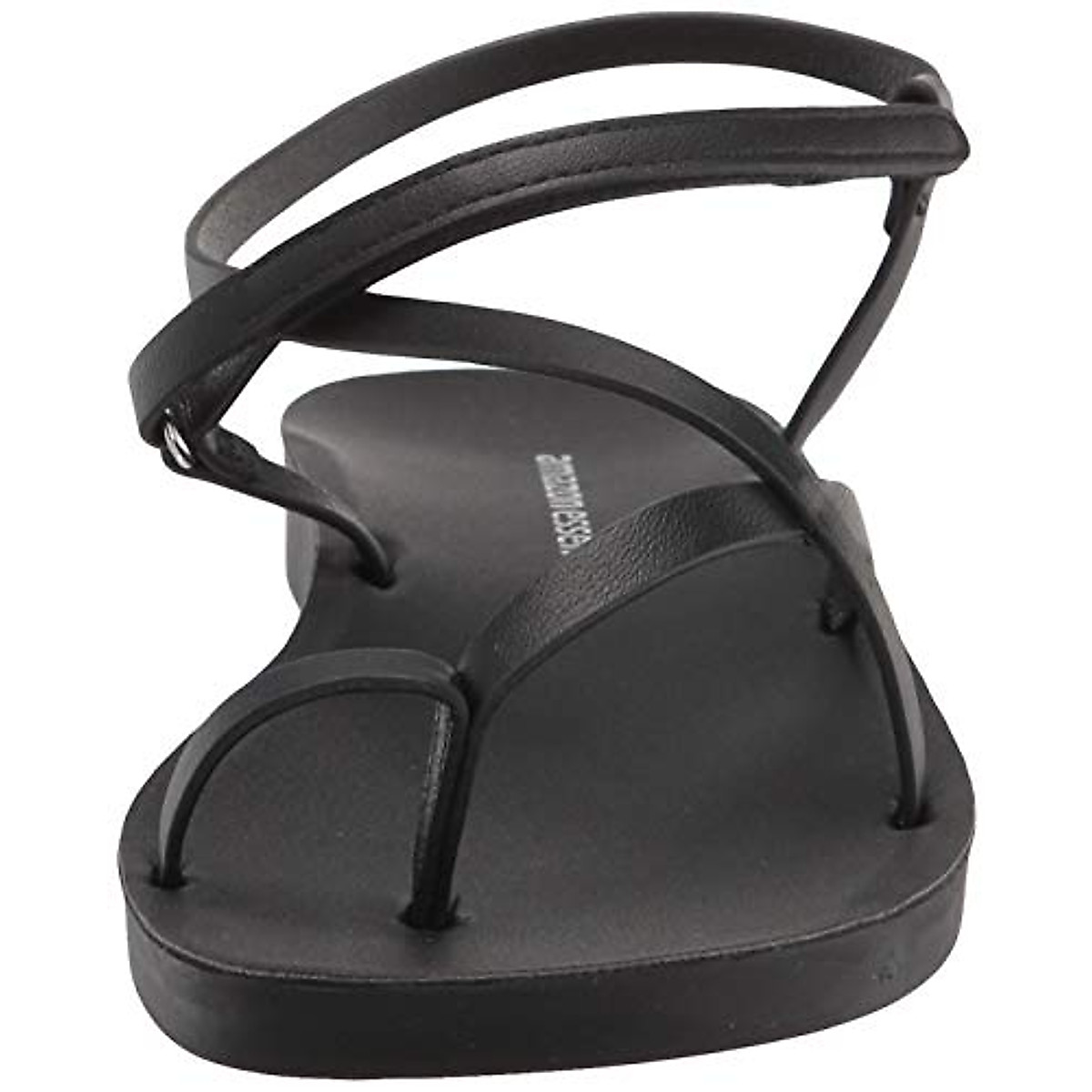 Amazon Essentials Women's Strappy Footbed Sandal, Black, 7.5