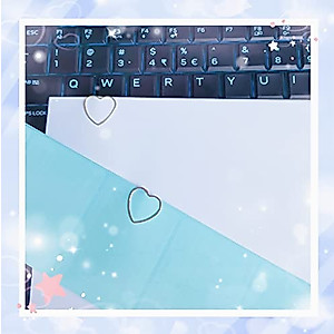 Small Paper Clips Cute Heart Paper Clips Bookmarks, 200 PCS Gold and Rose Gold Paper Clips, Gifts Idea (Mini Size, 200 Pcs)