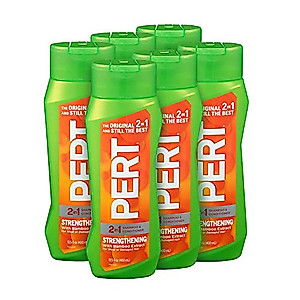 Pert Strengthening 2 in 1 Shampoo and Conditioner, 13.5 Ounce (Pack of 6)