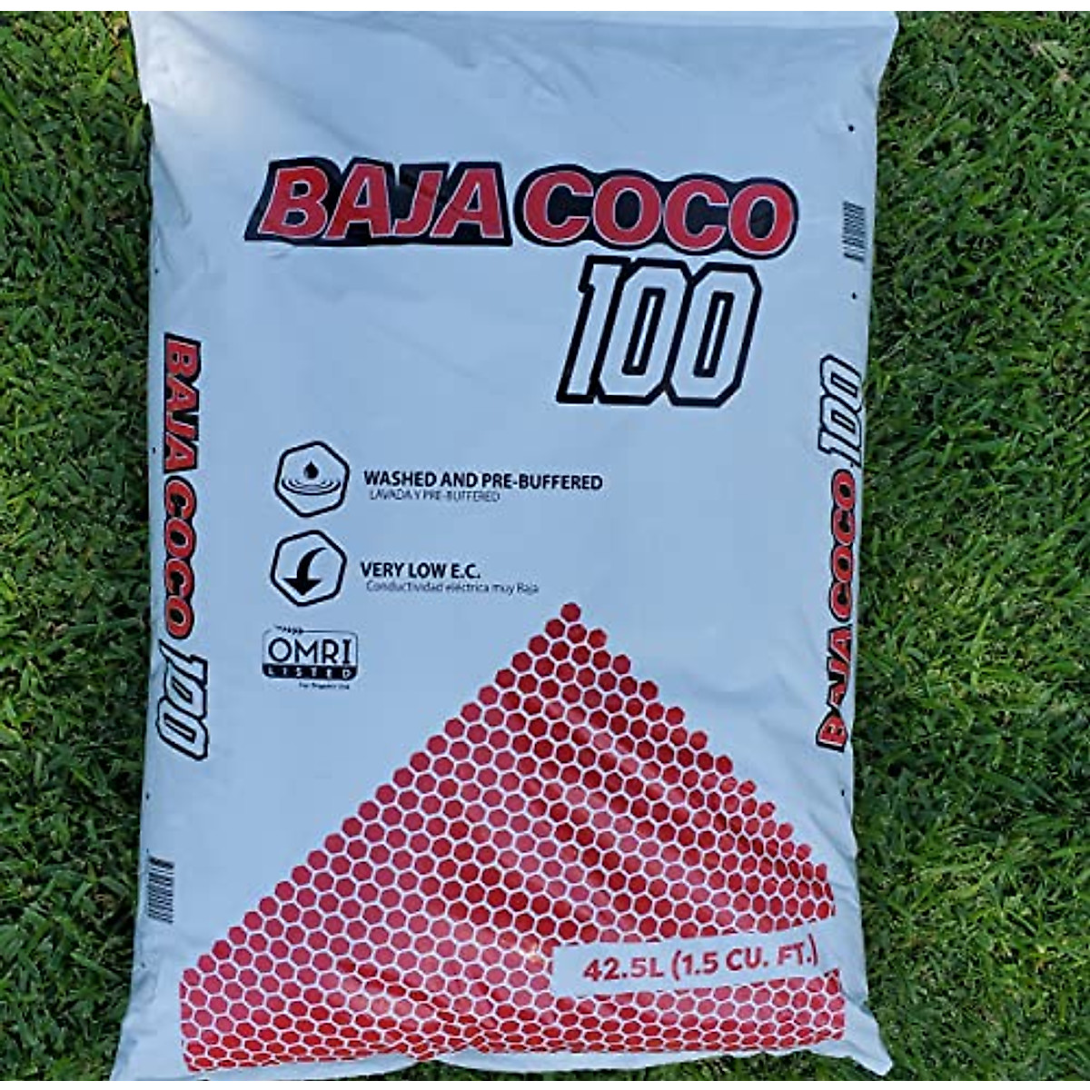 Coco Coir Fiber 1.5 CU FT / 42.5 Liter / 40 Dry Quarts Washed Pre Buffered Low EC Organic Garden Coconut Soil for Flower Vegetable Seedling