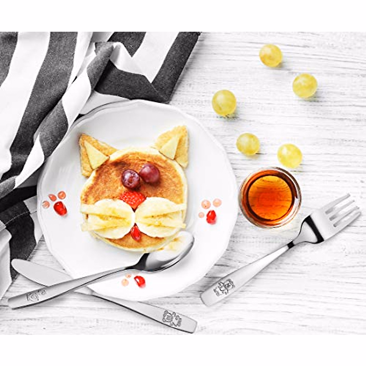 9 Piece Stainless Steel Kids Cutlery, Child and Toddler Safe Flatware, Kids Silverware, Kids Utensil Set Includes 3 Knives, 3 Forks, 3 Spoons, Total of 3 Place Settings, Ideal for Home and Preschools