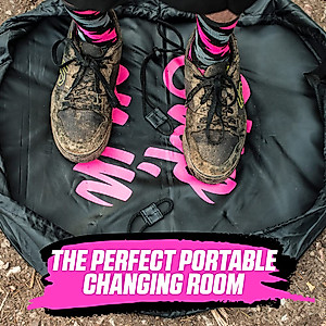 Muc Off Grime Bag - Portable Changing Room and Laundry Bag for Cycling and Outdoor Sports - Durable Wetsuit Changing Mat Bag for Surf, SUP, Swimming