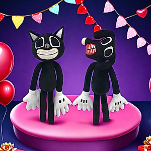 POPRORE Siren Head Plush Toys Cartoon Dog Cartoon Cat Cartoon Rabbit Plush Toys Halloween Christmas Horror Plush Toy for Home Party Gift Birthday Toy (Cat&Dog)