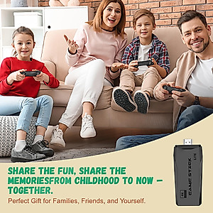Wireless Retro Game Console, Retro Game Stick with Built-in 23 Emulators, 40,000+ Games, 4k Hdmi Output, and 2.4GHz Wireless Controller, Plug and Retro Play Video Games for Tv (64 GB)