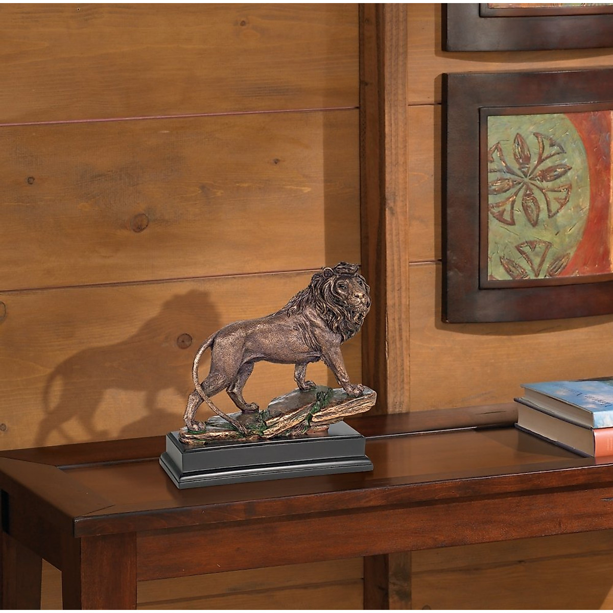 Kensington Hill Regal Lion 11" High Sculpture in a Bronze Finish
