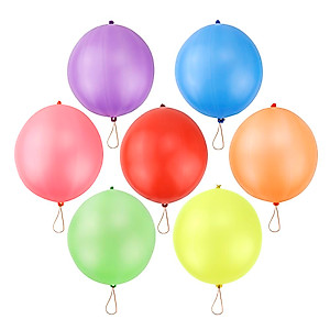 RUBFAC 25 Punch Balloons Punching Balloon Heavy Duty Party Favors For Kids, Bounce Balloons with Rubber Band Handle for Birthday Party