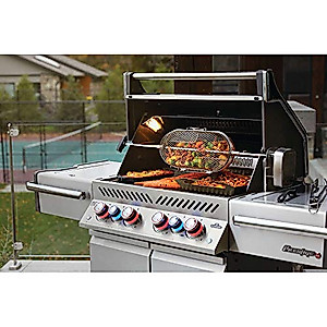 Napoleon PRO500RSIBPSS-3 Prestige PRO 500 BBQ Propane Gas Grill, sq.in. + Infrared Side and Rear Burners, Stainless Steel