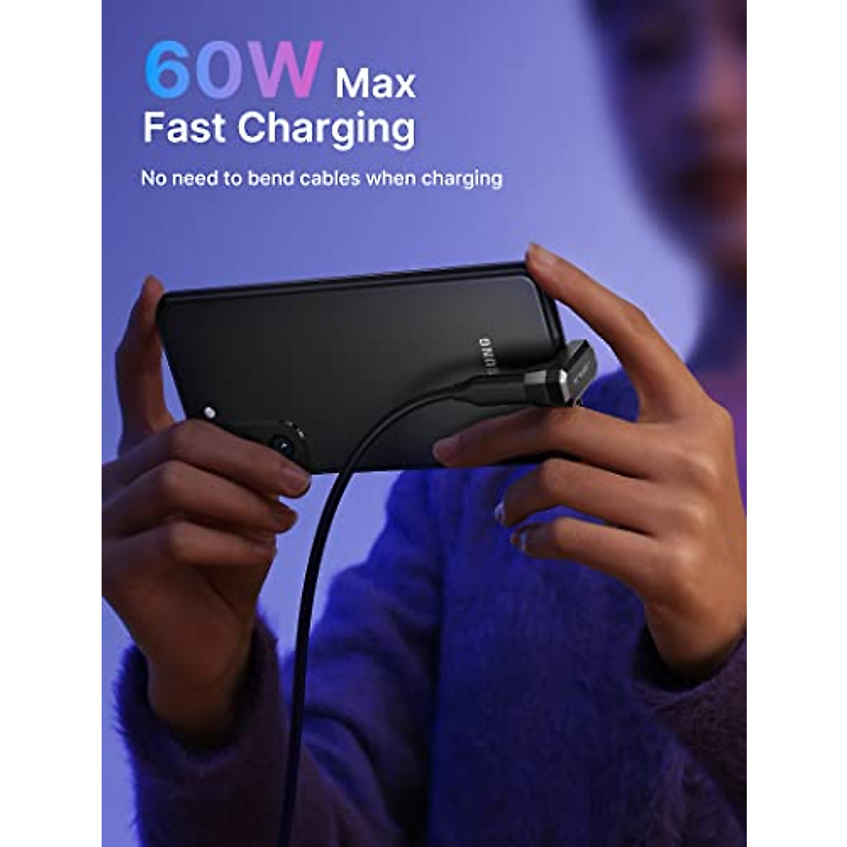 JSAUX 180° USB-C to USB Adapter 2 Pack, 180 Degree Angle USB-C Male to USB-C Female USB-C 3.1/PD 100W and Type-C Male to USB-A Female Adapter, for ROG Ally,Steam Deck,Switch,Laptop,Tablet,Phone-Black