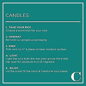 Caldrea Scented Candle, Made with Essential Oils and Other Thoughtfully Chosen Ingredients, 45 Hour Burn Time, Sea Salt Neroli Scent, 8.1 oz