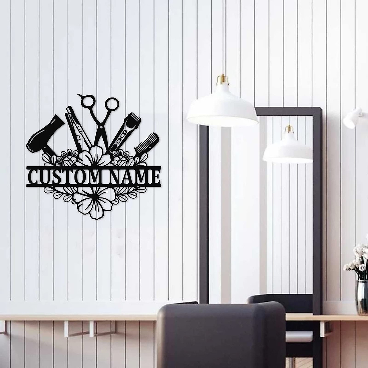 Personalized Hair Stylist Metal Sign Art, Custom Hair Stylist Monogram Metal Sign, Hair Stylist Gifts, Job Gift, Hair Salon Gifts, Salon Decor for Hair Stylist, Hair Salon Decor, Salon Decoration