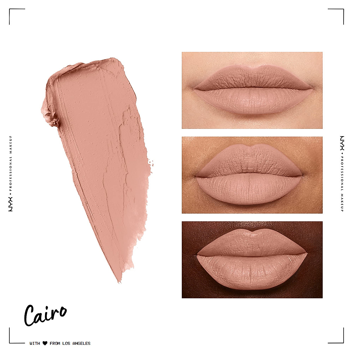 NYX PROFESSIONAL MAKEUP Soft Matte Lip Cream, Lightweight Liquid Lipstick - Cairo (Matte Pure Nude)