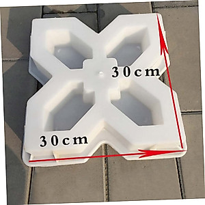Happyyami Plastic Floor Mold Concrete Paving Mold molds Garden Paving Mold Pavement Mold molding Cement Floor Tile Mold Cement Brick Mold DIY Maker Paving Mould Paving Bricks White Stepping