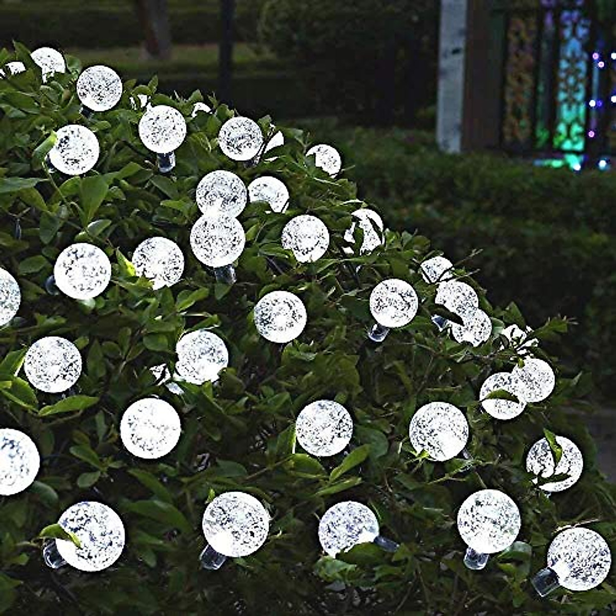ZBM--ZBM Solar String Light 6m, 30 Lights Outdoor Fairy Lights Waterproof Crystal Ball Decorative Lights for Garden, Terrace, Garden, Home Decorative Lights Luces de hadas
