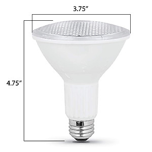 Feit Electric PAR30L 75W Equivalent LED Light Bulb, Dimmable, 3000K Bright White, 750 Lumens, 8 Year Lifetime, E26 Base, CRI 90, UL/CUL Listed, Long Beam Choice Reflector - PAR30L/ADJ/930CA