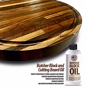 2oz Food Grade Mineral Oil for Cutting Boards, Countertops and Butcher Blocks, Butcher Block Oil & Conditioner, Cutting Board Oil