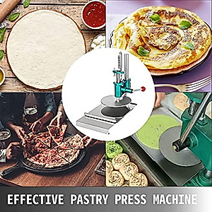 HACSYP Dough Sheeter, Dough Pastry Manual Press Machine with Cast Iron Base, Stainless-Steel Household Pizza Pastry Press, for Commercial (Size : 16cm)