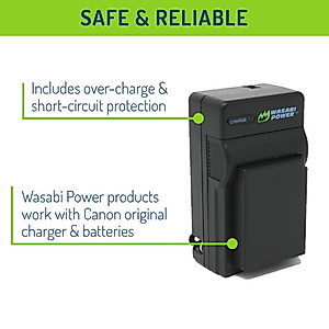 Wasabi Power LP-E10 Battery for Canon EOS Rebel T7, T6, T5, T3, T100 (2-Pack and Charger, 1600mAh)