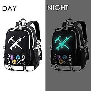 Fort Backpack Luminous Backpack with USB Charging Port Unisex Fashion Daypack