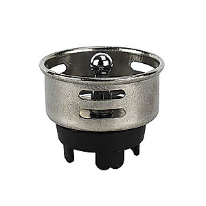 Keeney 878PC Stainless Steel Junior Duo Bar Sink Strainer with Basket, Fits 2-Inch or 2-1/2-Inch Openings, Polished Chrome