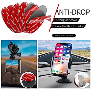 6 Pack Adhesives for Suction Cup Mount, AZXYI 53mm(2.09inch) Sticky Adhesive Replacement Kit, Compatible with Car Dashboard Pad Mounting Disk, GPS Dash Cam Suction Cup Mount and Socket Mount