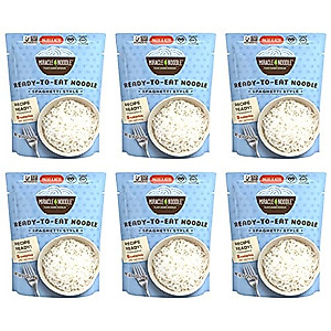 Miracle Noodle Spaghetti Noodles - Shirataki Noodles. Ready To Eat, Konjac, Low Carb, Keto, Paleo, Vegan, Gluten Free, Low-Calorie Pasta - 7 Oz, 6-Pack