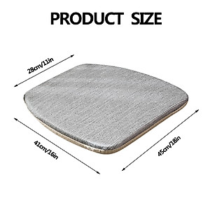 ZIBENE Seat Cushion for Dining Room Chairs Set of 6, Chair Pads for Dining Chairs with Ties, Kitchen Chair Cushion Non Slip 6 Pack, Washable Detachable Sitting Pads for All Seasons Beige